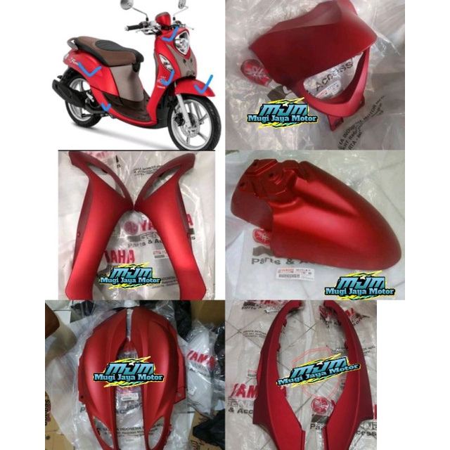 Jual PAKET BODY YAMAHA FINO GRANDE MERAH DOFF, BIRU DOFF ORIGINAL YGP ...