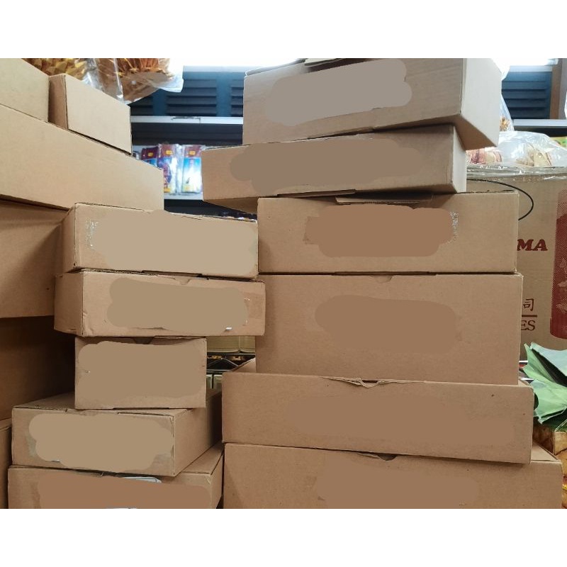 Jual Kotak Kardus Tinggal Lipat / Die cut / Kotak Coklat / Kotak barang ...