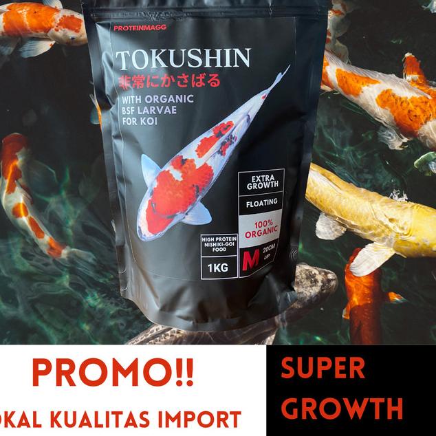 Jual PROTEINMAGG TOKUSHIN PREMIUM PELET KOI EXTRA GROWTH 1 KG | Shopee ...