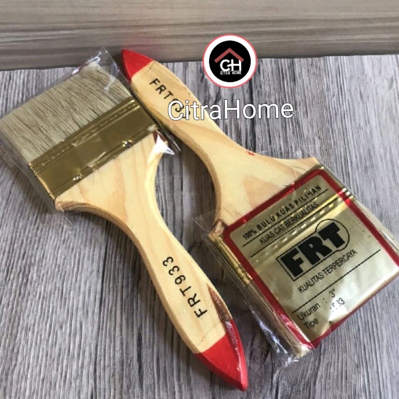 Jual Kuas Cat Gagang Kayu 3” FRT 933 | Shopee Indonesia