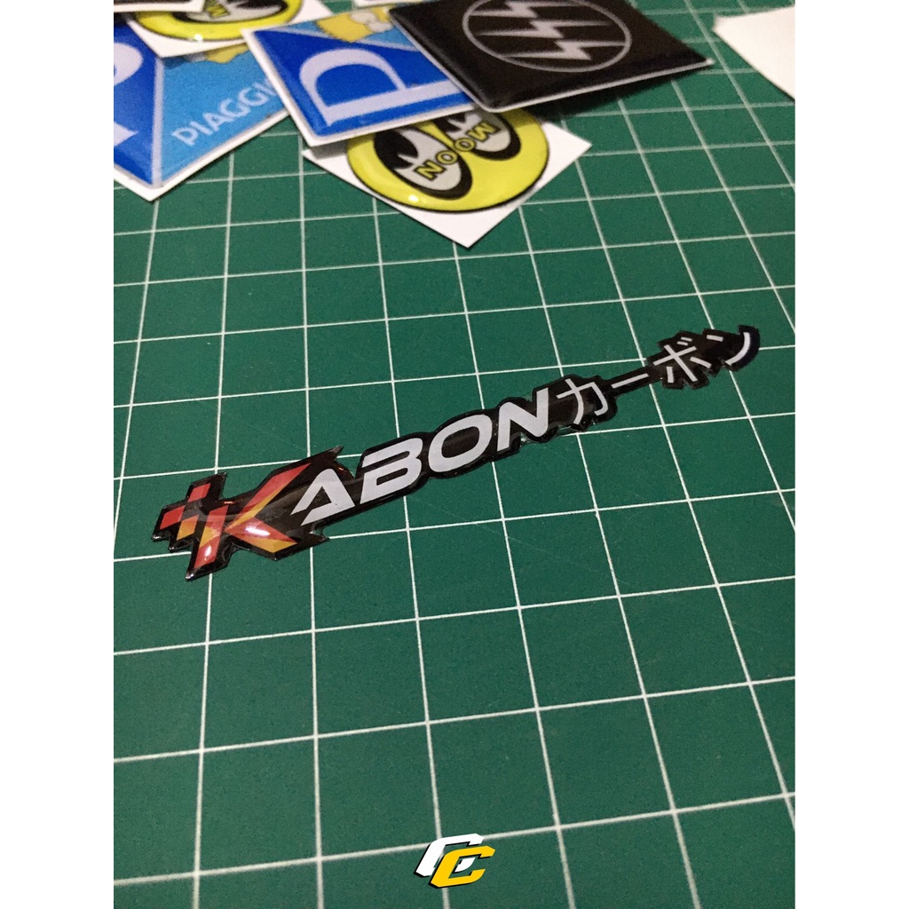 Jual EMBLEM MOTOR LOGO KABON PART CARBON LENTUR EMBLEM MOTOR | STICKER ...