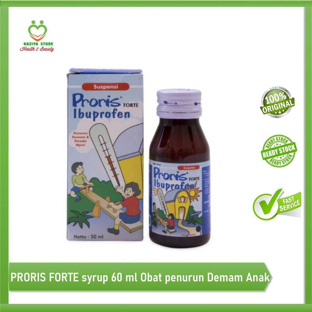 Jual PRORIS FORTE syrup 60 ml Obat penurun Demam Anak | Shopee Indonesia