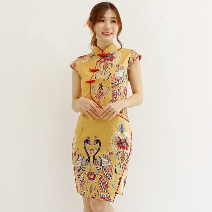 Jual NEW SALE BAJU BATIK WANITA-DRESS BATIK CHEONGSAM VARIASI KANCING ...