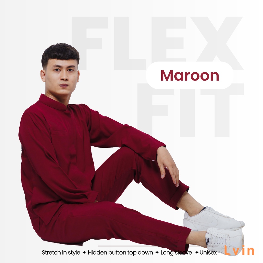 Jual [ Lvin ] FLEX FIT - Baju OKA Lengan Panjang / Baju Jaga / Set Baju ...