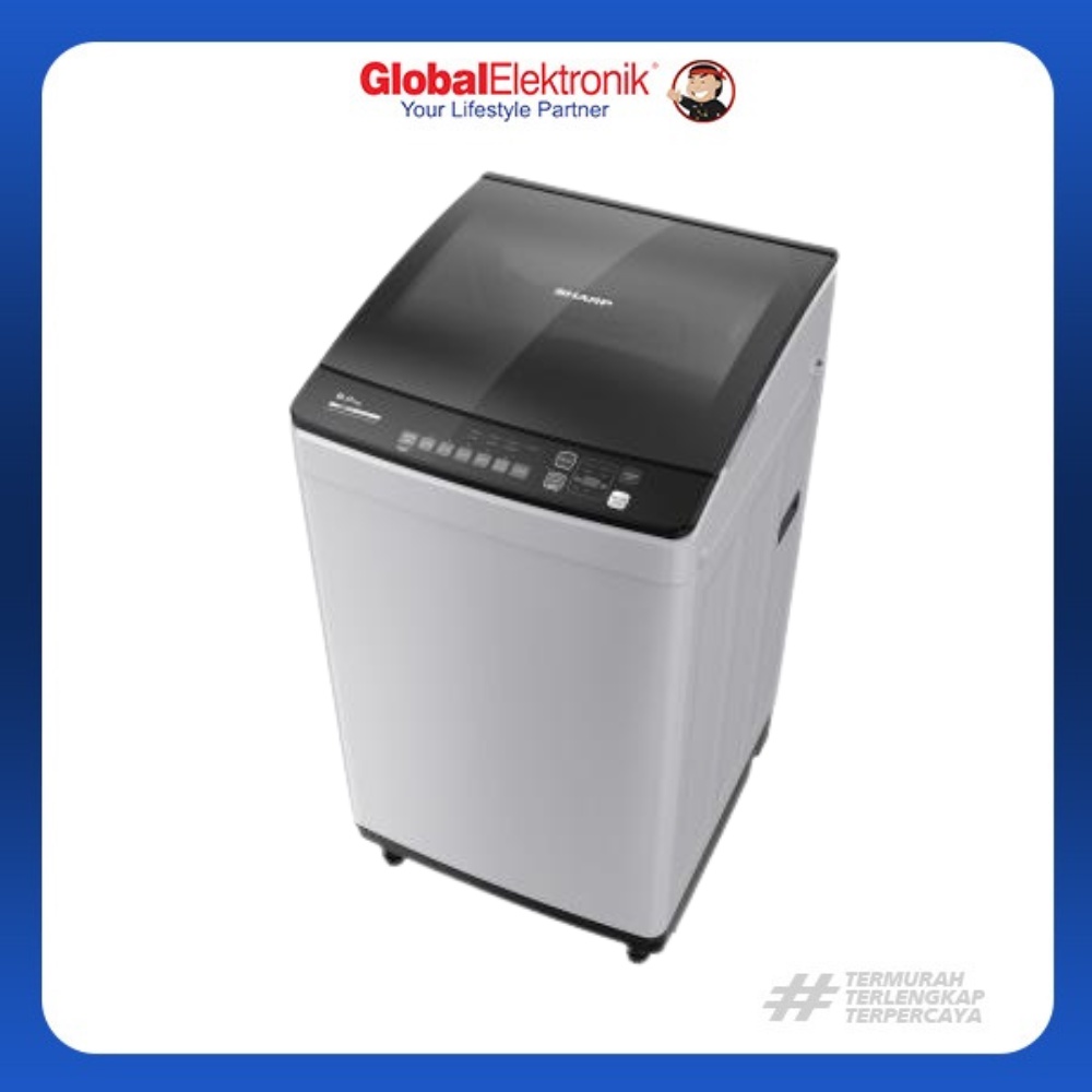 Jual SHARP MESIN CUCI TOP LOADING 7KG FULL AUTOMATIC ES-G876P-GY | Shopee Indonesia