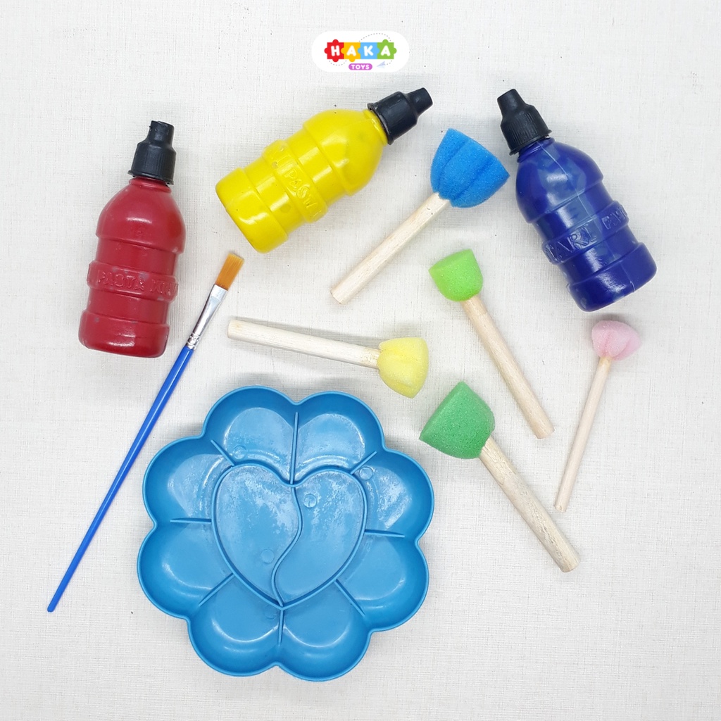 Jual Painting Kit 1 / Pasta Mentari + Kuas + Palet + Spons Bunga Art ...