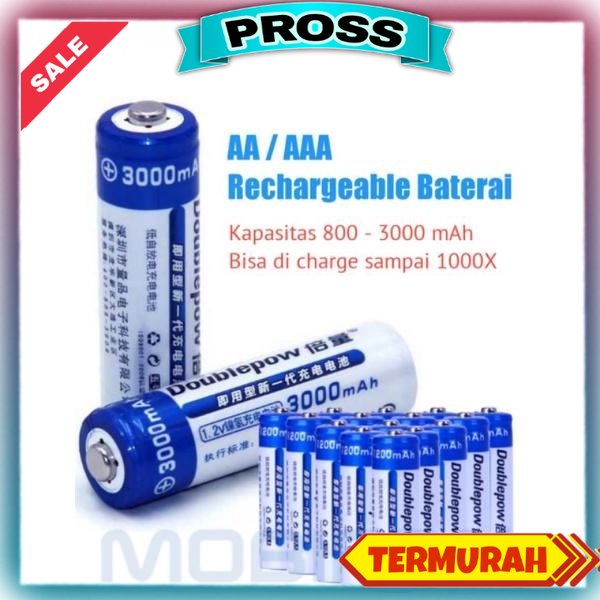 Jual Baterai Cas Charge Doublepow Baterai AA Baterai AAA Rechargeable ...