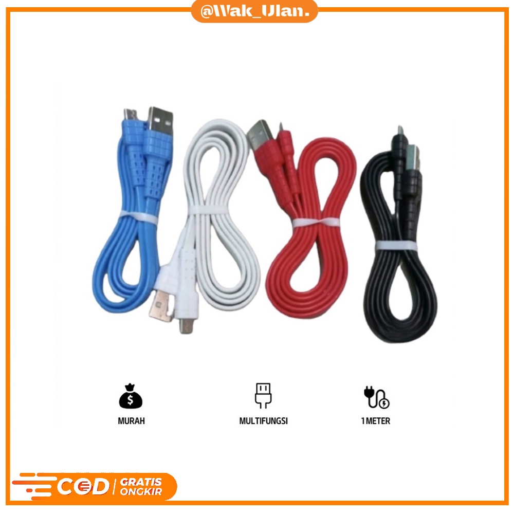 Jual Kabel Cable cabel Data 2A Real cable Usb Micro Android 1 meter ...