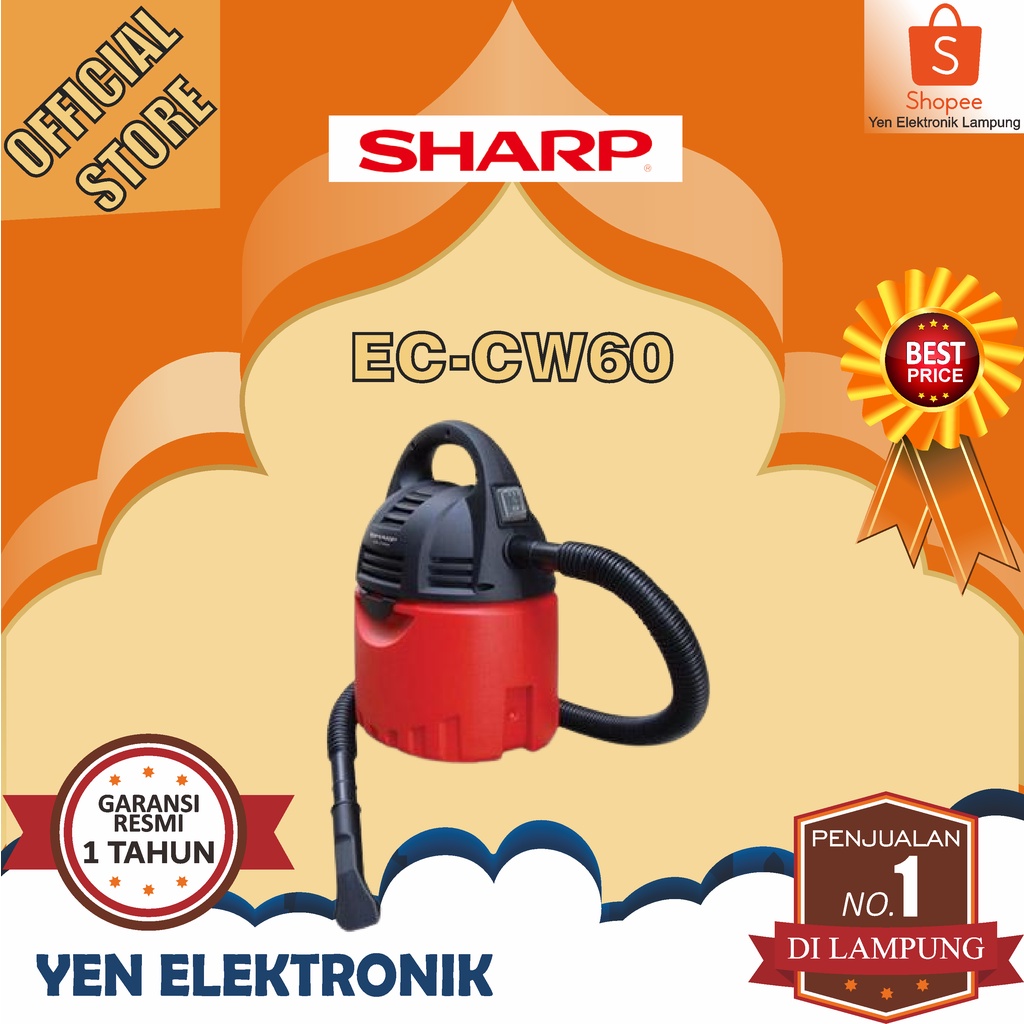 Jual Vacuum Cleaner SHARP EC CW60 Wet and Dry Garansi Resmi SHARP 1 ...