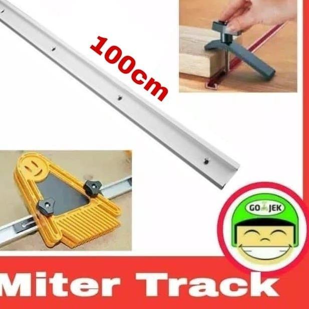 Jual Miter Track 100 cm Aluminium Alloy T-track Woodworking T-slot ...