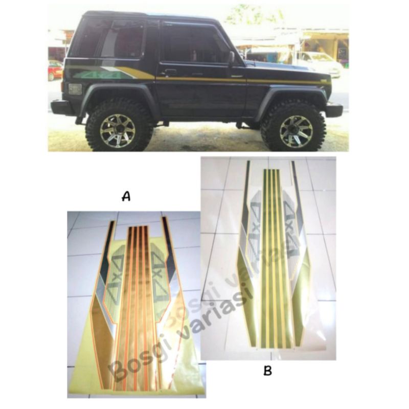 Jual Stiker Striping List Body Taft 4x4/ sticker Taft GT Rocky Hiline ...