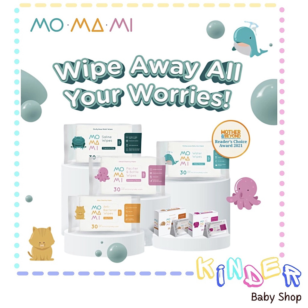 Jual MOMAMI Wipes - Baby Pacifier and Bottle Wipes / Water Wipes ...