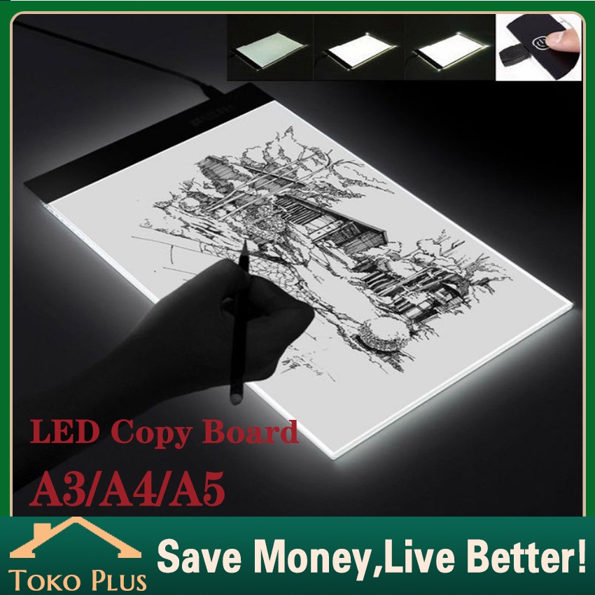 Jual A3/A4/A5 LED DRAWING TRACING BOARD STENSIL BOARD PAPAN JIPLAK ...