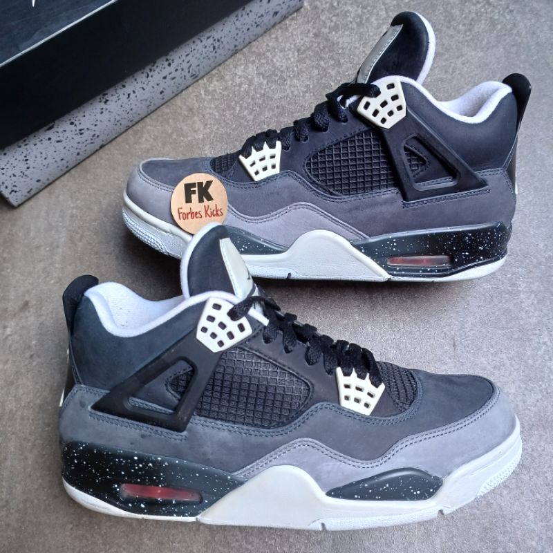 Jual Air Jordan 4 Retro Fear Pack || white black cement grey platinum ...