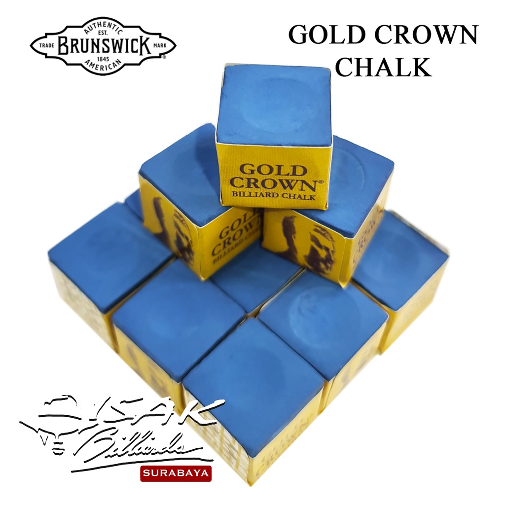 Jual Brunswick Original Chalk - 12 Piece Billiard Chalk USA | Shopee ...