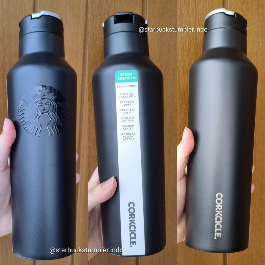Jual Starbucks x Corkcicle Black Matte Hitam Tumbler Stainless Venti ...