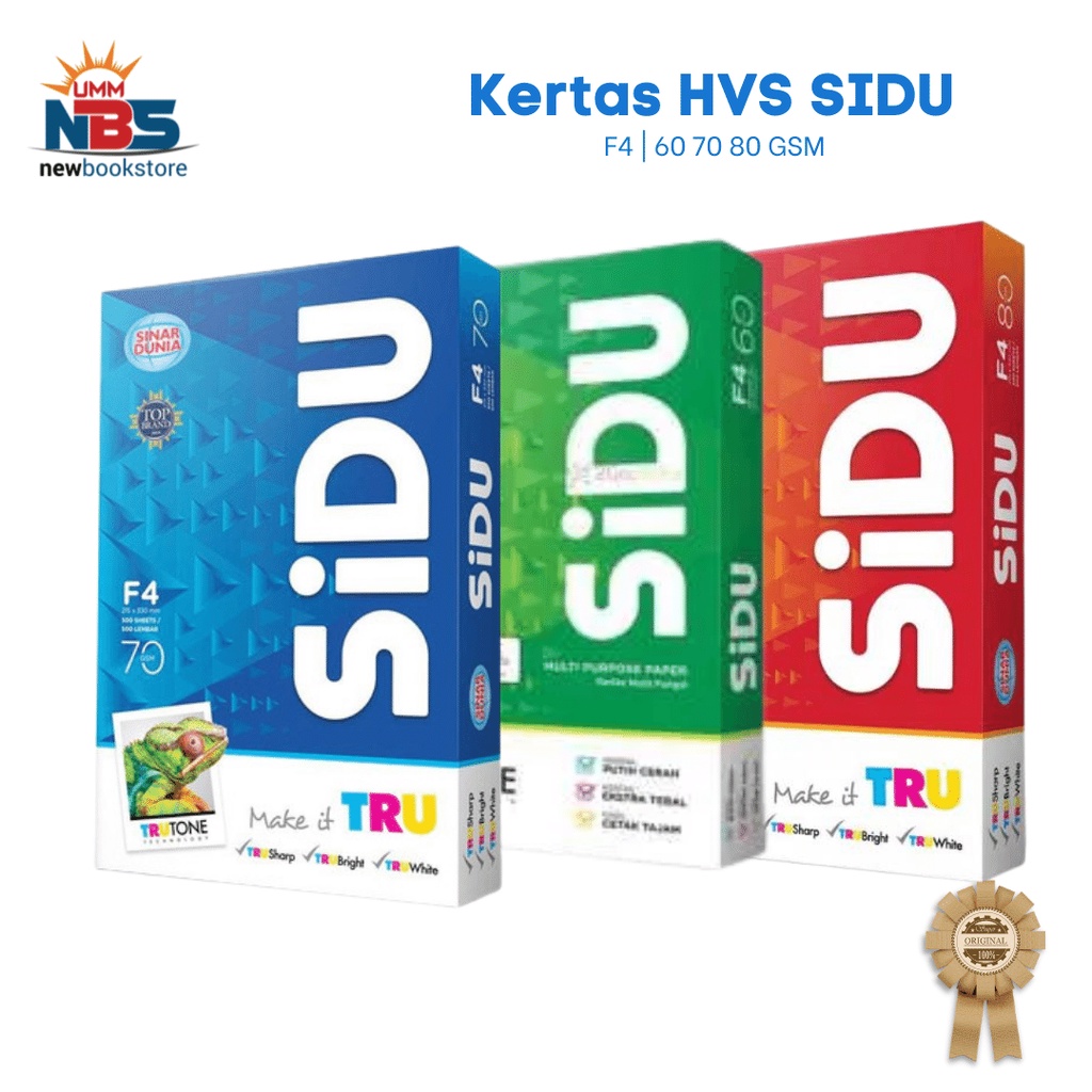 Jual Kertas Printer Fotocopy Kertas Hvs F4 Sidu Sinar Dunia 60