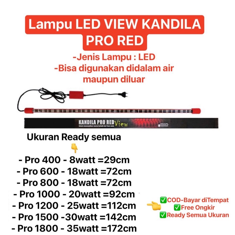 Jual LAMPU LED VIEW KANDILA PRO RED P1200 p 1200 lampu show kontes ...