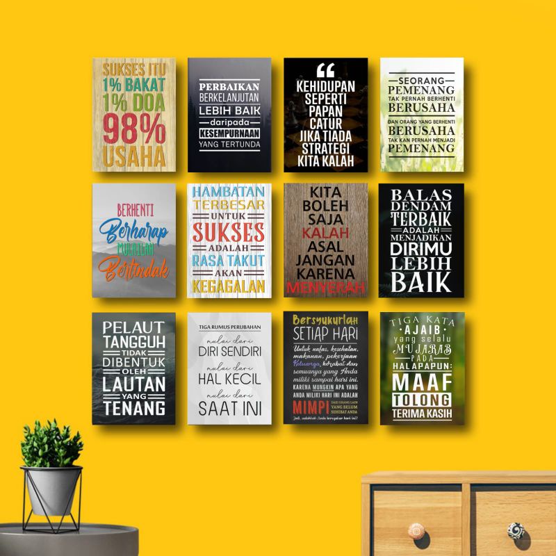Jual Hiasan Dinding Quotes Motivasi Poster Kayu Pajangan Kantor Wall ...