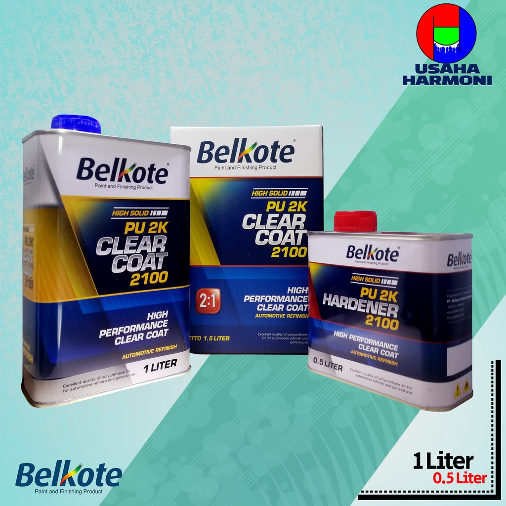 Jual Clear Belkote PU 2K 2100 + Hardener | Ukuran : 1 Liter | Shopee ...