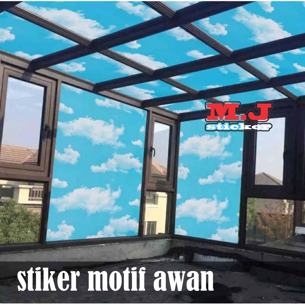 Jual Stiker Kaca Motif Awan/Sticker Jendela Rumah/Ruko/Gedung/Kantor ...