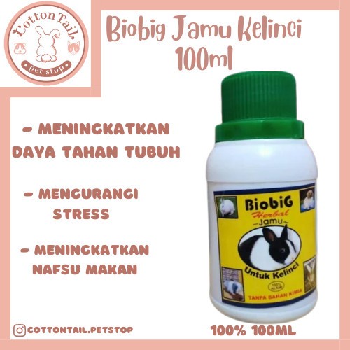 Jual Vitamin Obat Kelinci Biobig / Jamu Herbal Rabbit Hamster Biobig ...