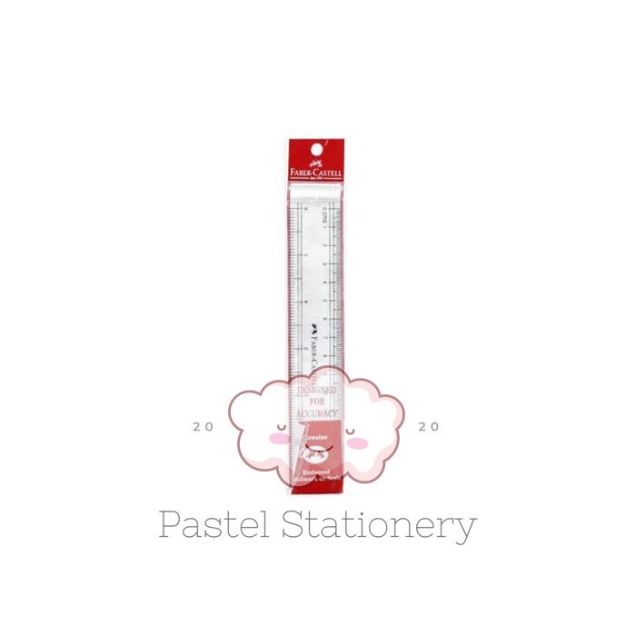 Jual Penggaris Plastik Faber Castell 15cm - Plastic Ruller 15 cm ...
