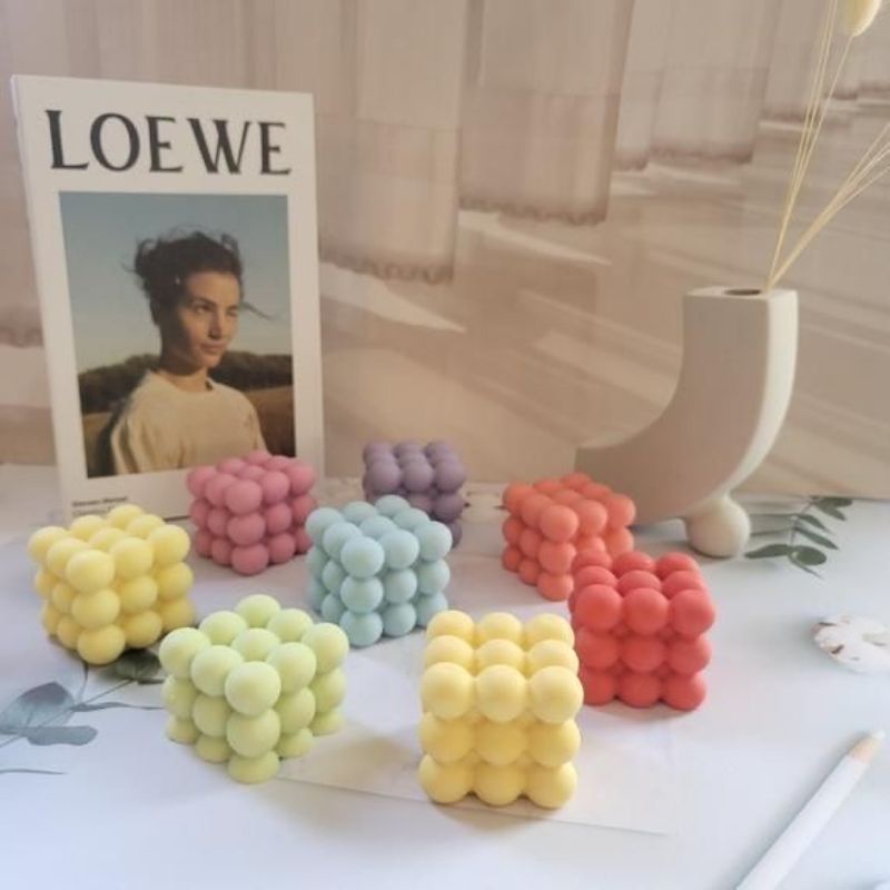 Jual cube Bubble - hiasan Korea - dekorasi rumah - dekorasi Korea - cube Bubble candle | Shopee ...