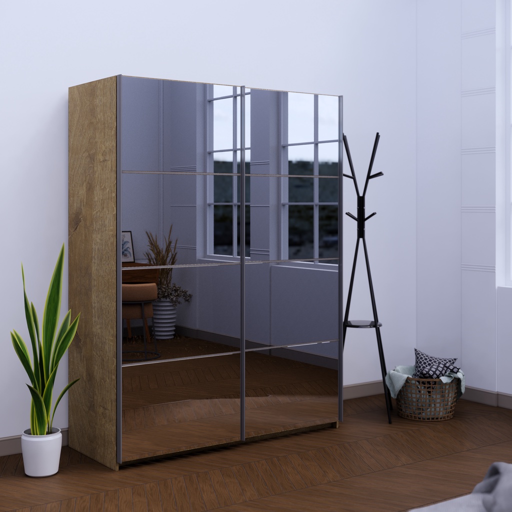 Jual Lemari Pakaian Sliding Lemari Kaca Minimalis LUMI WARDROBE ...