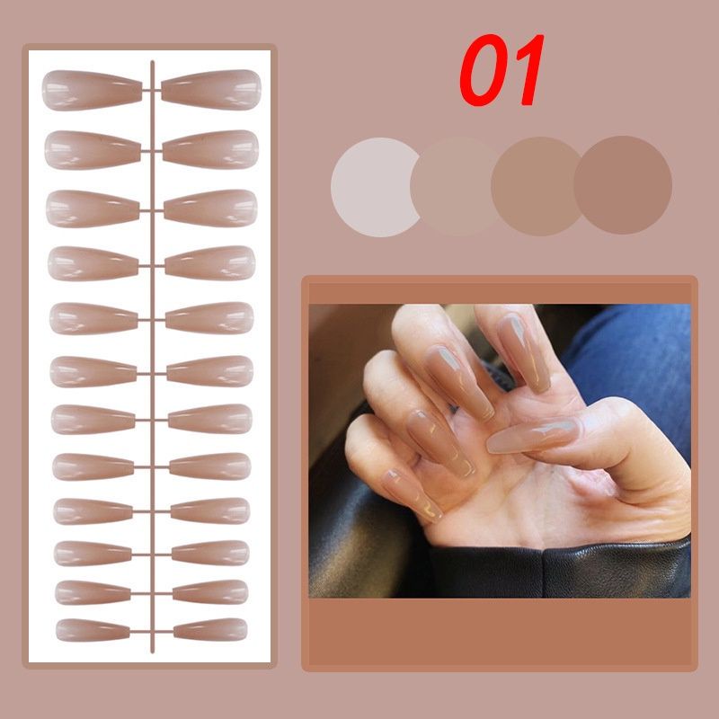 Jual Fake Nail Art Polos Panjang Party Event Wedding Kuku Palsu 24pcs ...
