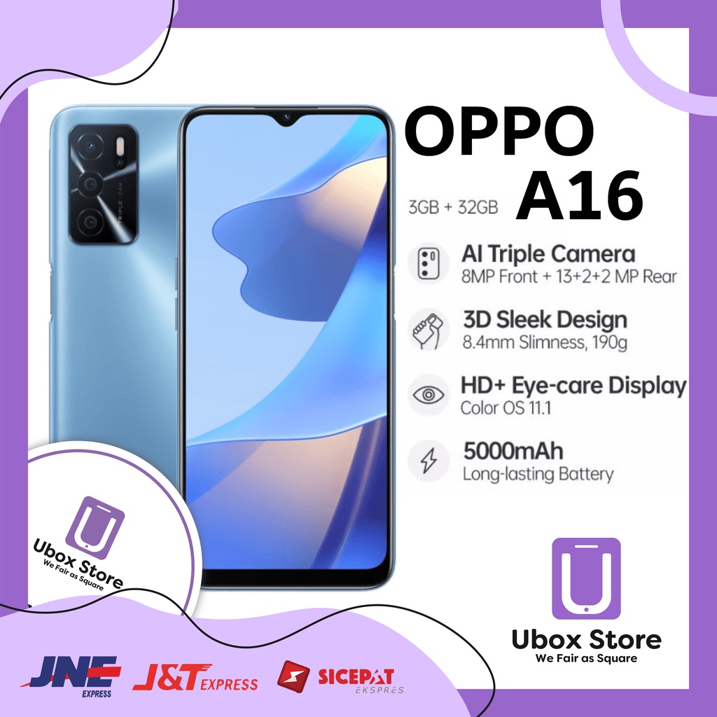 Jual Oppo A16 RAM 3/32 GB 4/64 GB Garansi 1 Tahun | Shopee Indonesia