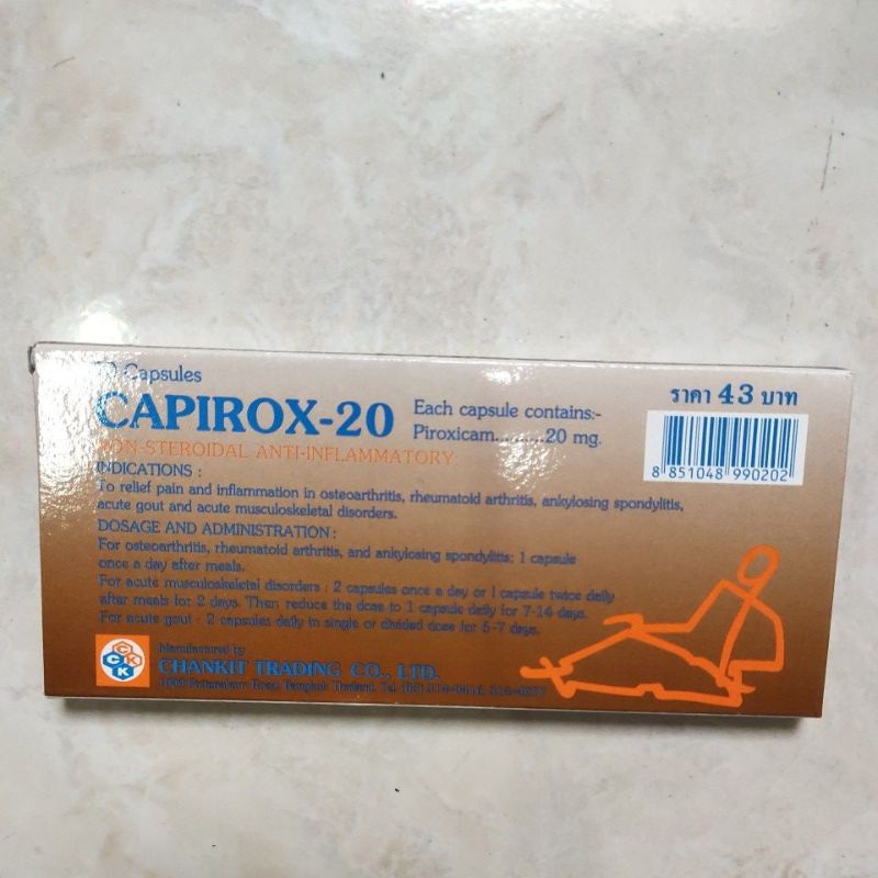 Jual Capirox-20 Thailand untuk Sakit Tulang, Turun Urat (Original ...