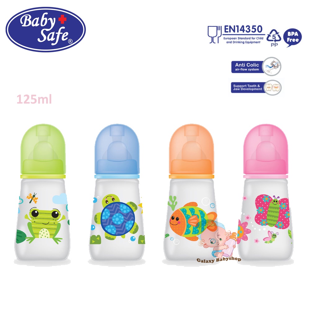 Jual Baby Safe Feeding Bottle 125ml JS001 | Babysafe Botol Susu Anak ...
