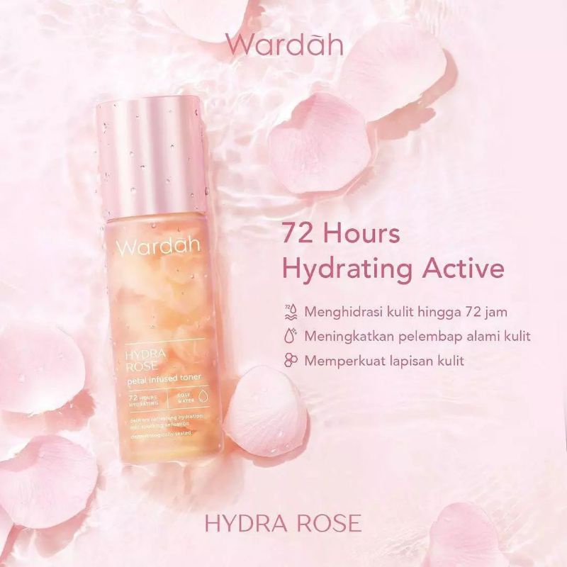 Jual Wardah Hydra Rose Petal Infused Toner 100ml | Shopee Indonesia