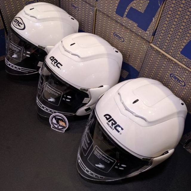 Jual Helm ARC RITZ Original Malaysia Solid Modern White | Shopee Indonesia