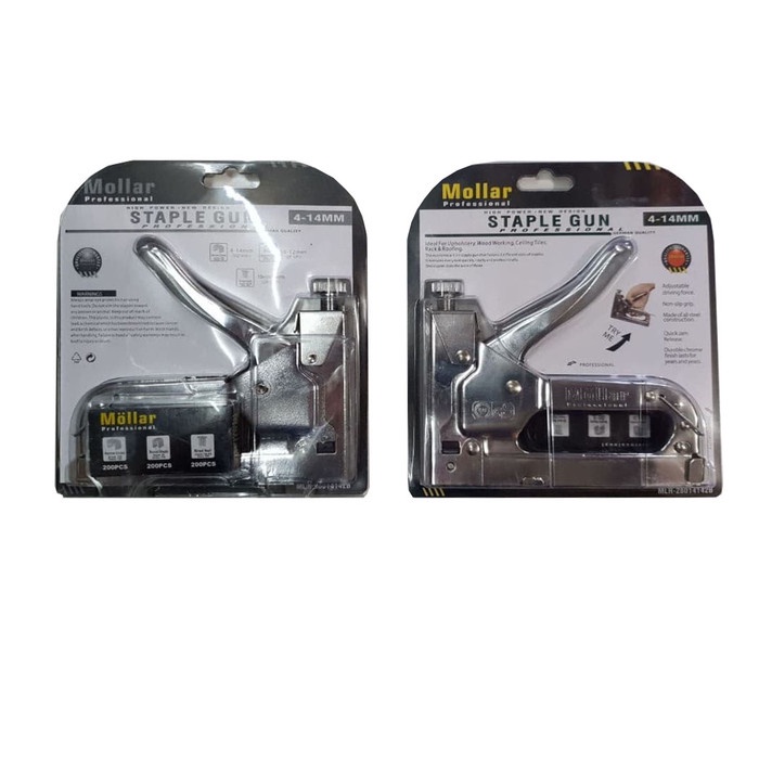 Jual Mollar Staple Gun 3 In 1 Way Heavy Duty Staples Tembak Hekter Jok ...