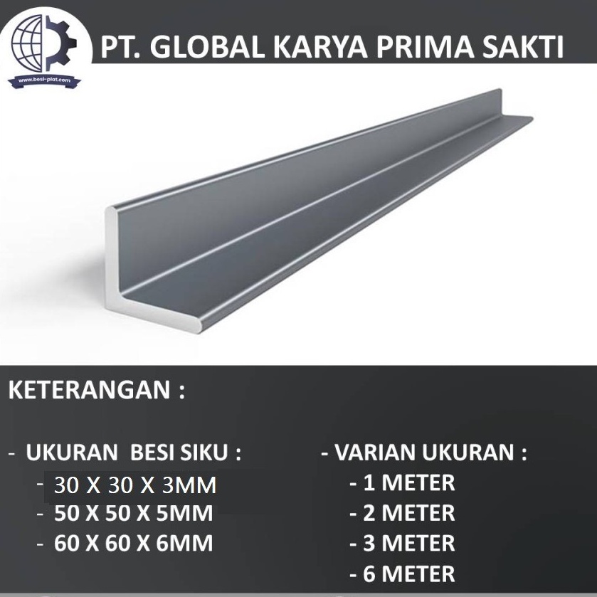 Jual Besi Siku 30 x 30 x 3 x 50 Cm (500mm) | Shopee Indonesia