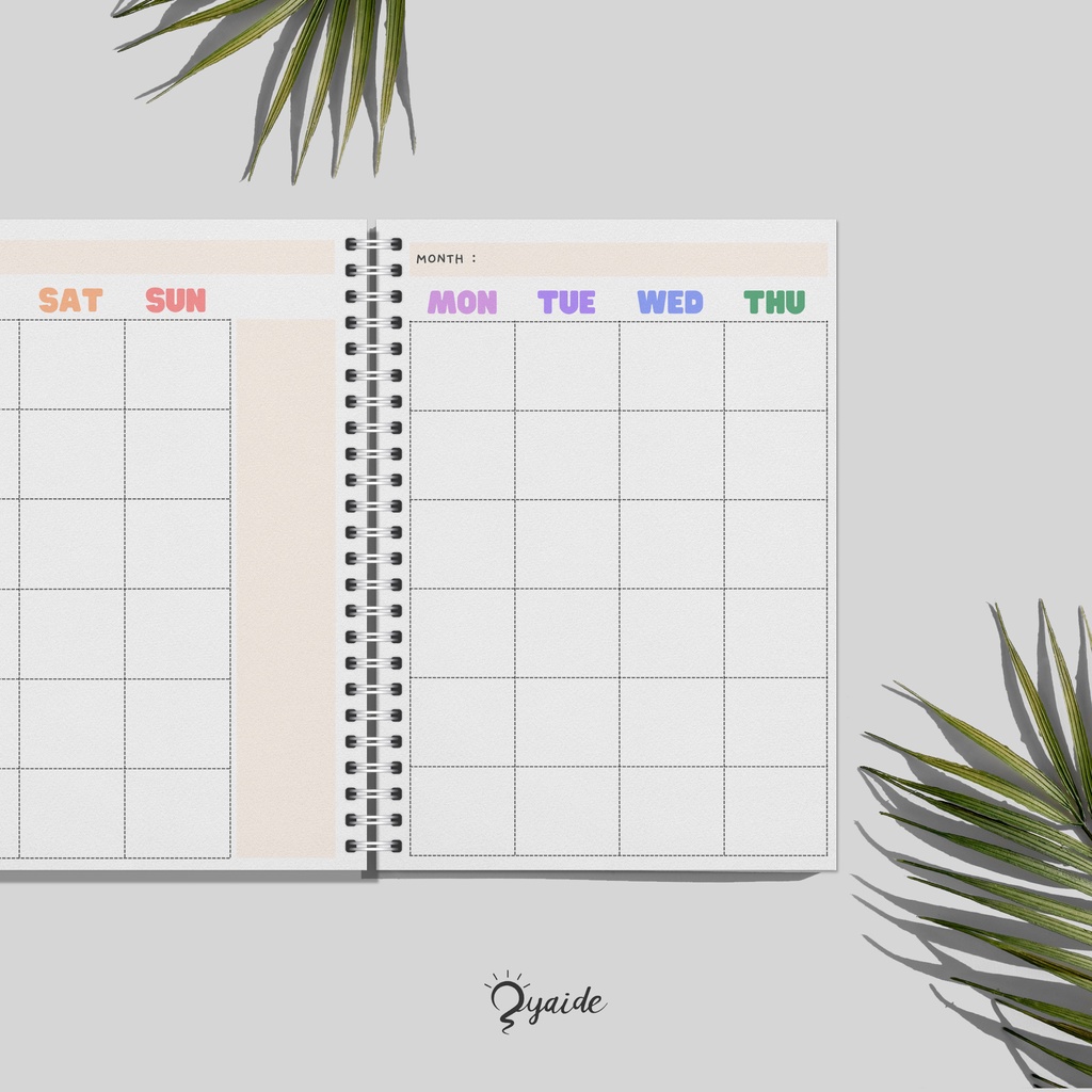 Jual Monthly Planner Catatan Rencana Agenda Bulanan A4 A5 B5 Potrait ...