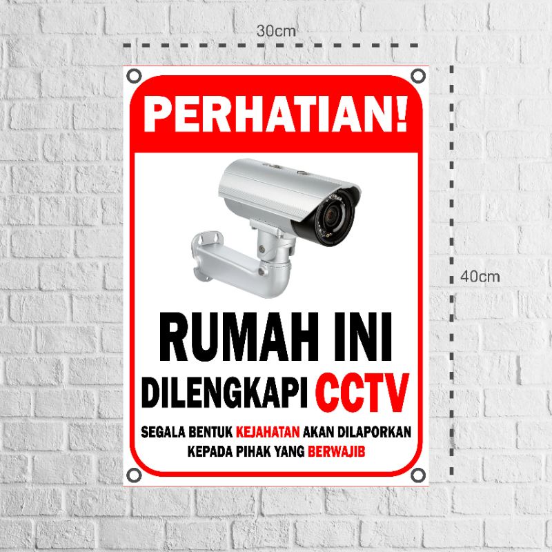 Jual SPANDUK DAN STICKER CCTV 30cmx40cm | Shopee Indonesia