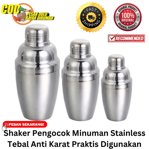Jual [BISA COD] PROMO Shaker Pengocok Minuman Stainless Tebal Anti ...