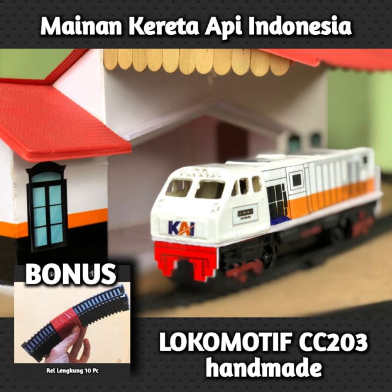 Jual Mainan Kereta Api Indonesia LOKOMOTIF CC203 double dinamo - BIBAM ...