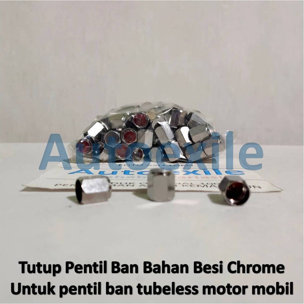 Jual Tutup Pentil Bahan Besi Chrome untuk Ban Tubeless Tubles Motor ...