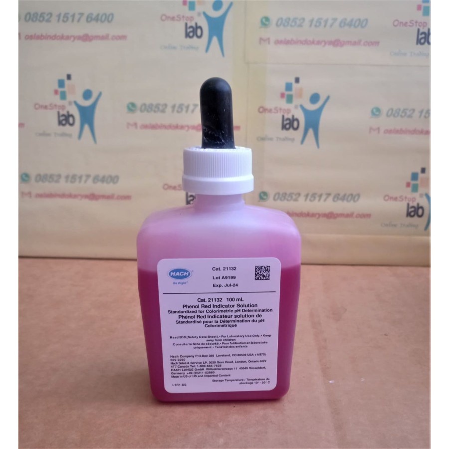 Jual Hach 21132 Phenol Red Indicator Solution 100 Ml Mdb Shopee
