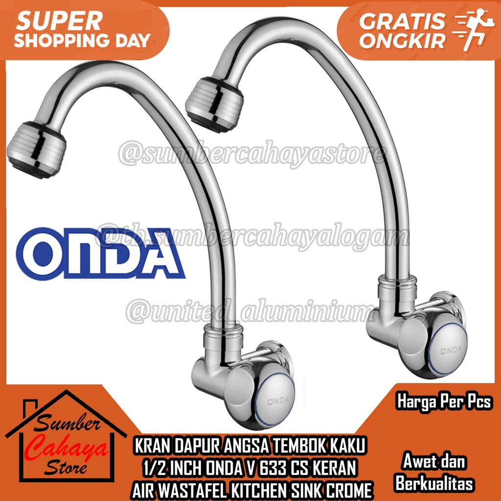 Jual Kran Dapur Onda V 633 CS 1/2" Inch Inci Inchi In Westafel Tembok ...