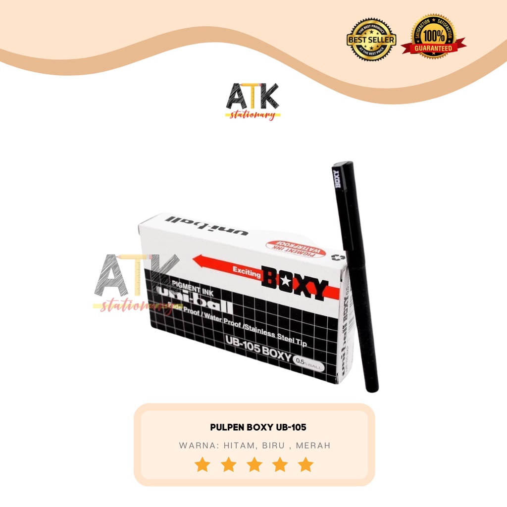 Jual Pulpen Boxy Uniball/ Uni Ball UB-105 atk | Shopee Indonesia