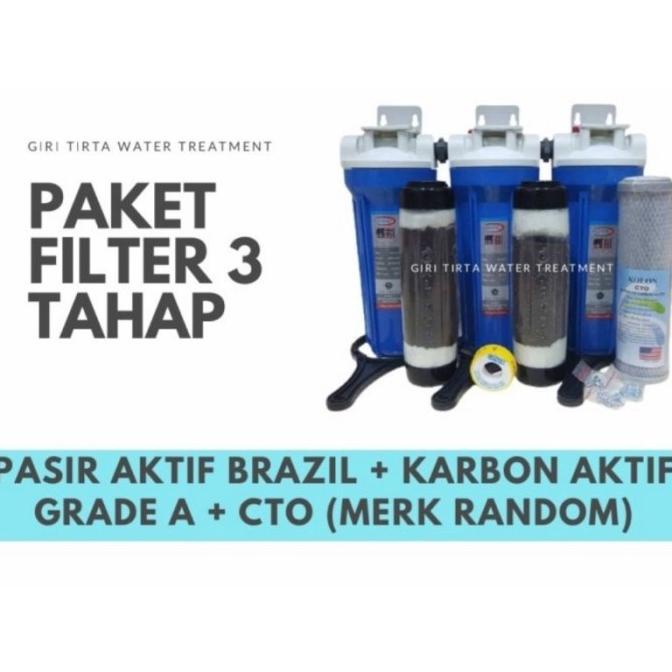Jual PAKET PENJERNIH FILTER AIR SUMUR/AIR PDAM KOMPLIT SET - 3 TAHAP ...