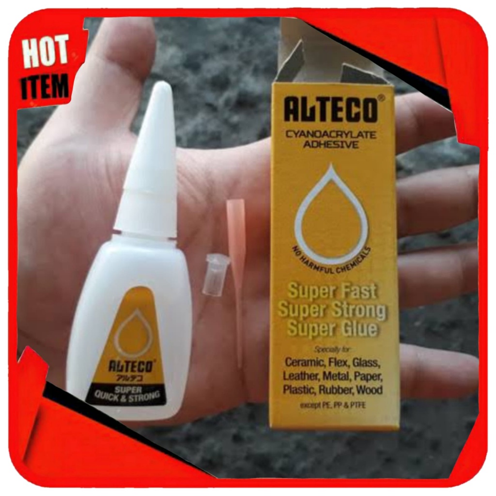 Jual ALTECO LEM SUPER GLUE LEM G CYANOARCYLATE ADHESIVE 20 GRAM ...