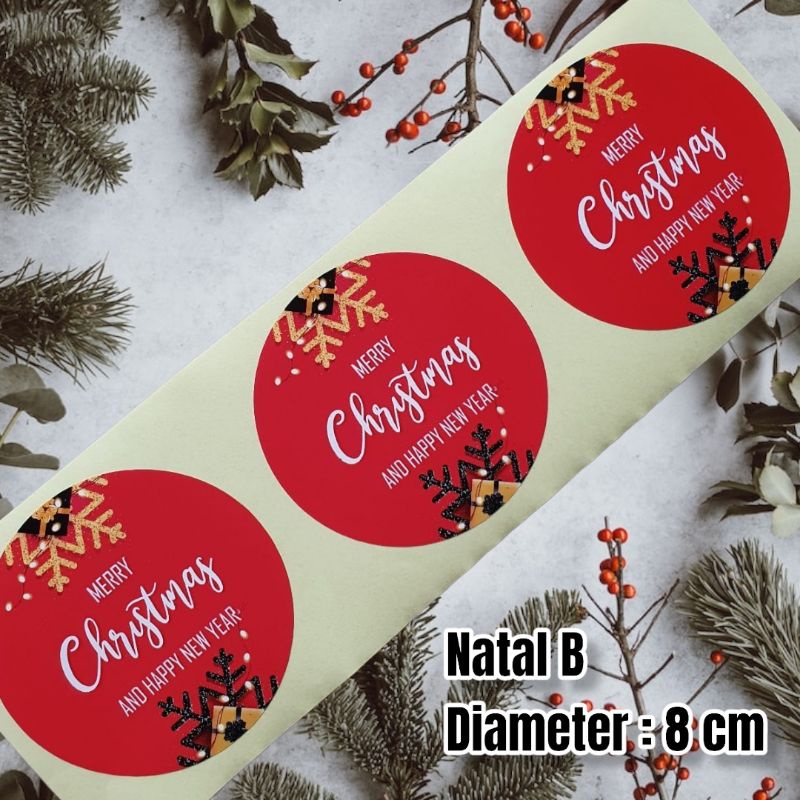 Jual Sticker Segel Toples 8cm | Merry Christmas | Stiker Natal | Shopee ...