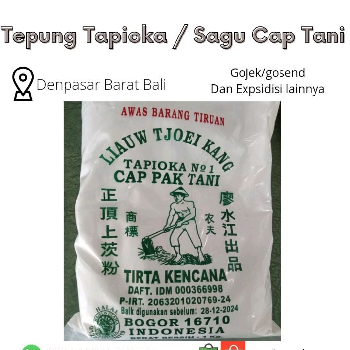 Jual Tepung Tapioka Sagu Cap Tani Liauw Tjoe Kang 1 KG | Shopee Indonesia