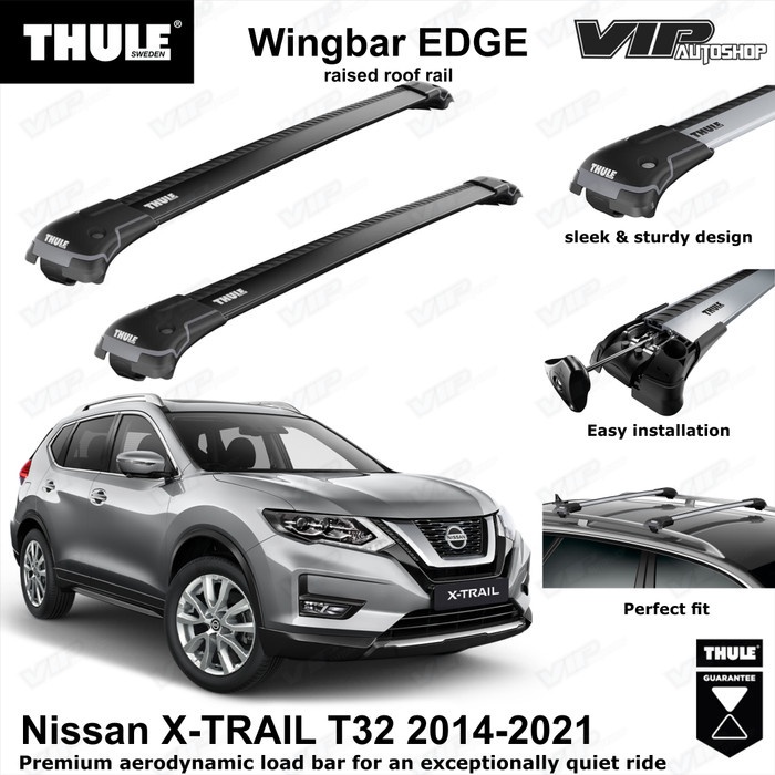 Jual All new XTRAIL T32 Thule crossbar Wingbar EDGE roof rail | Shopee Indonesia